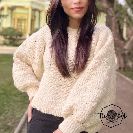 Patrón Sweater Nieve por Nicole Tobar @nicrochet_tejidos | Alamadriguera.cl